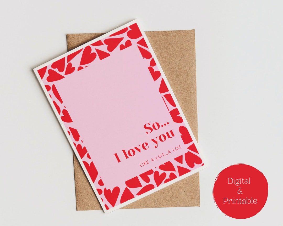 Digital Valentines Day Card, Printable Card for Her, Funny Valentines ...