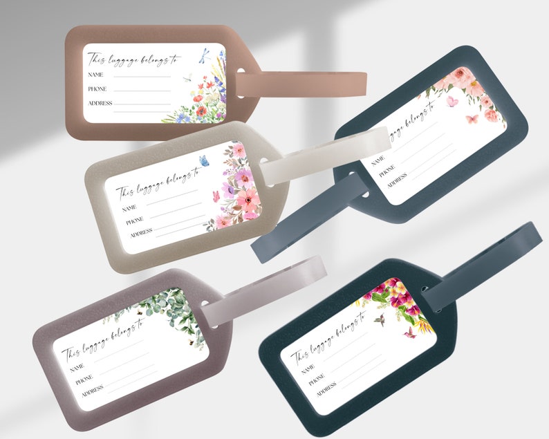 Printable Luggage Tag Insert Digital Download Travel Tag Insert Digital ...