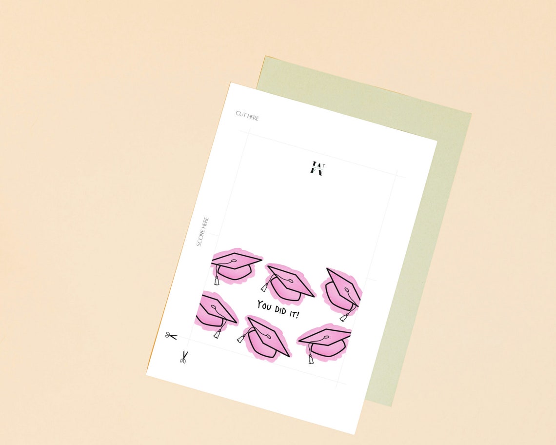 Printable Graduation Card Digital Congratulations Card Folding ...