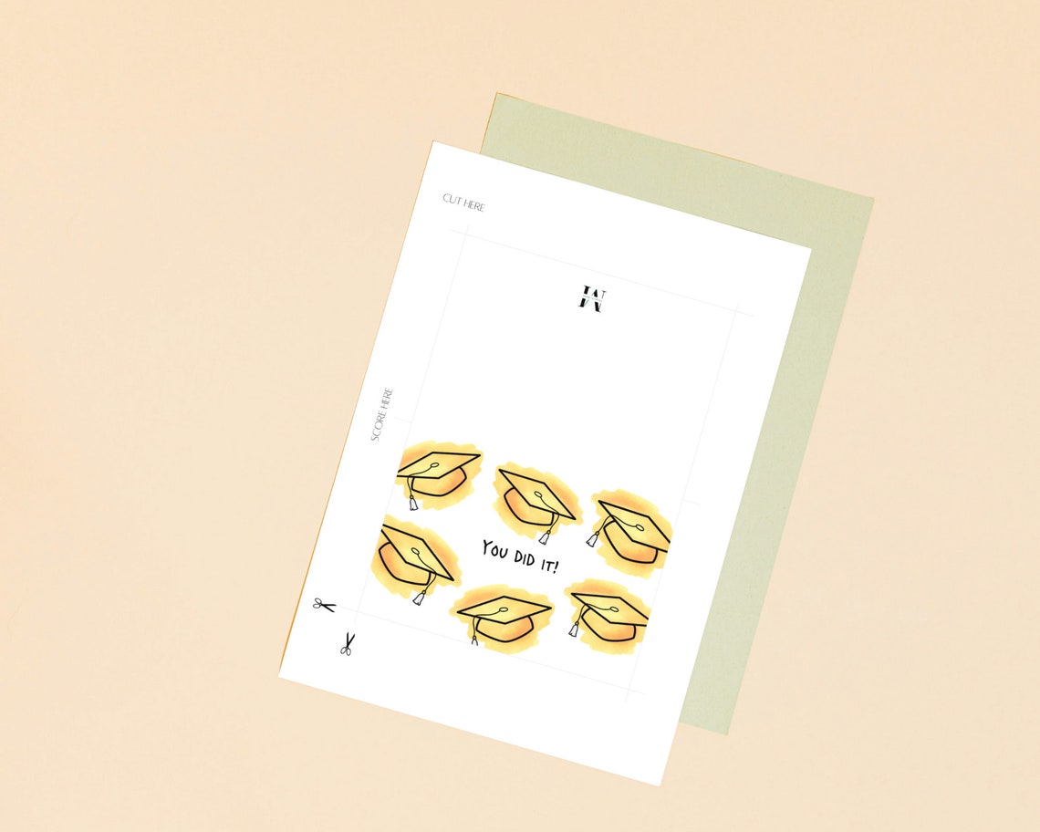 Printable Graduation Card Digital Congratulations Card Folding ...