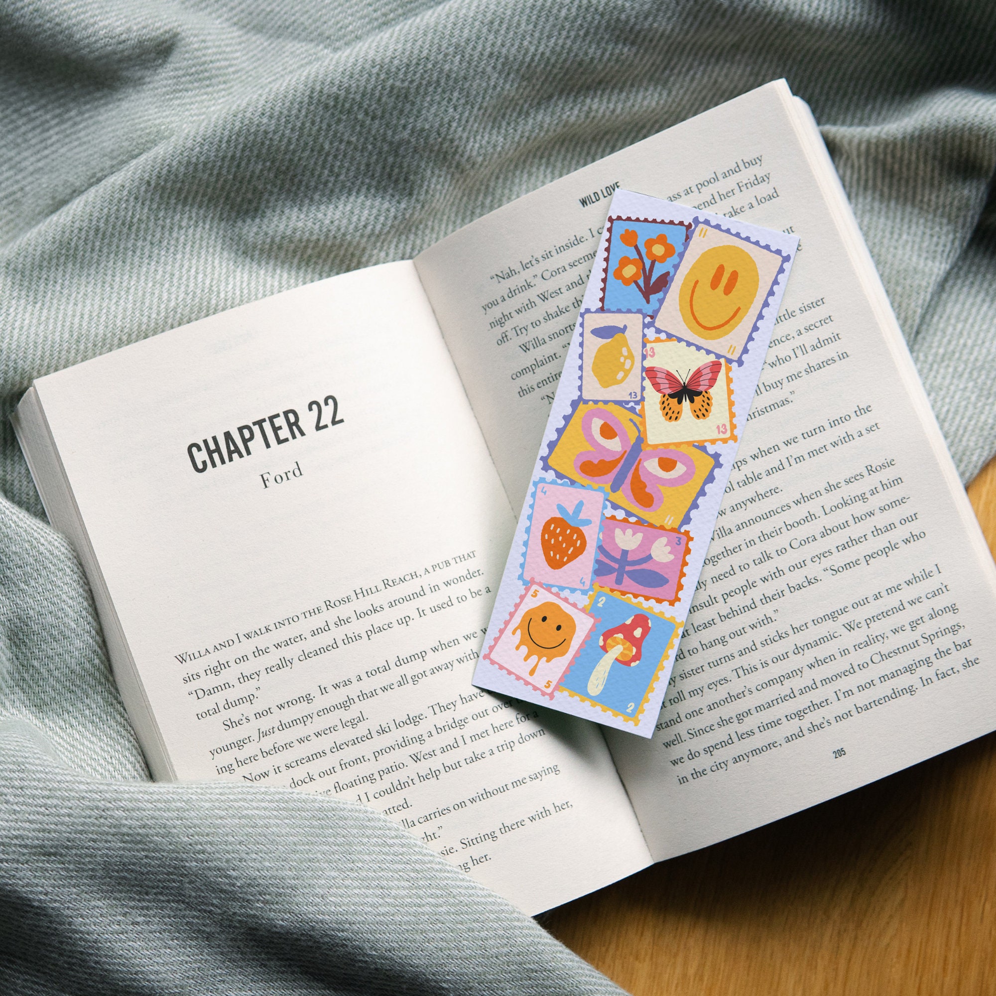 Digital Stamps Bookmark | Printable Stamp Bookmark | Postage Stamp ...