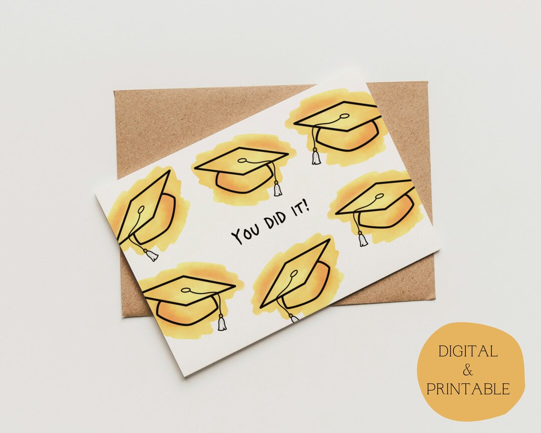 Printable Graduation Card Digital Congratulations Card Folding ...