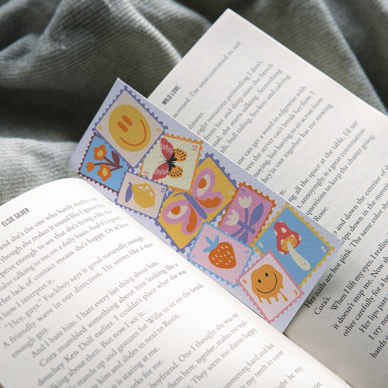 Digital Stamps Bookmark | Printable Stamp Bookmark | Postage Stamp ...