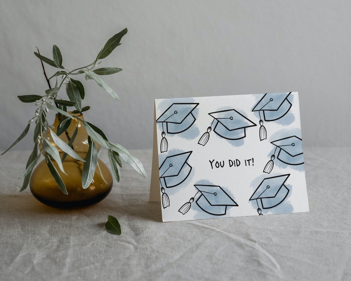 Printable Graduation Card Digital Congratulations Card Folding ...