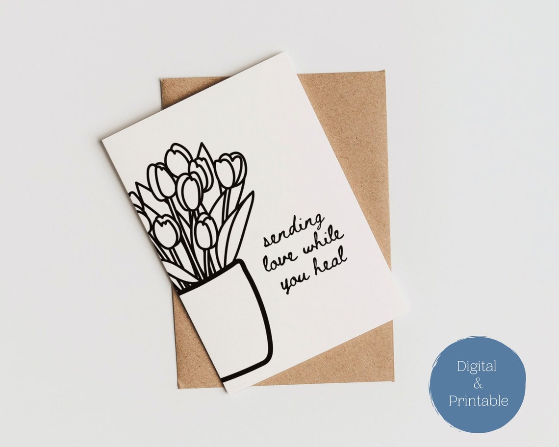 Minimalist Sympathy Card: Printable Condolence Card (digital Download ...