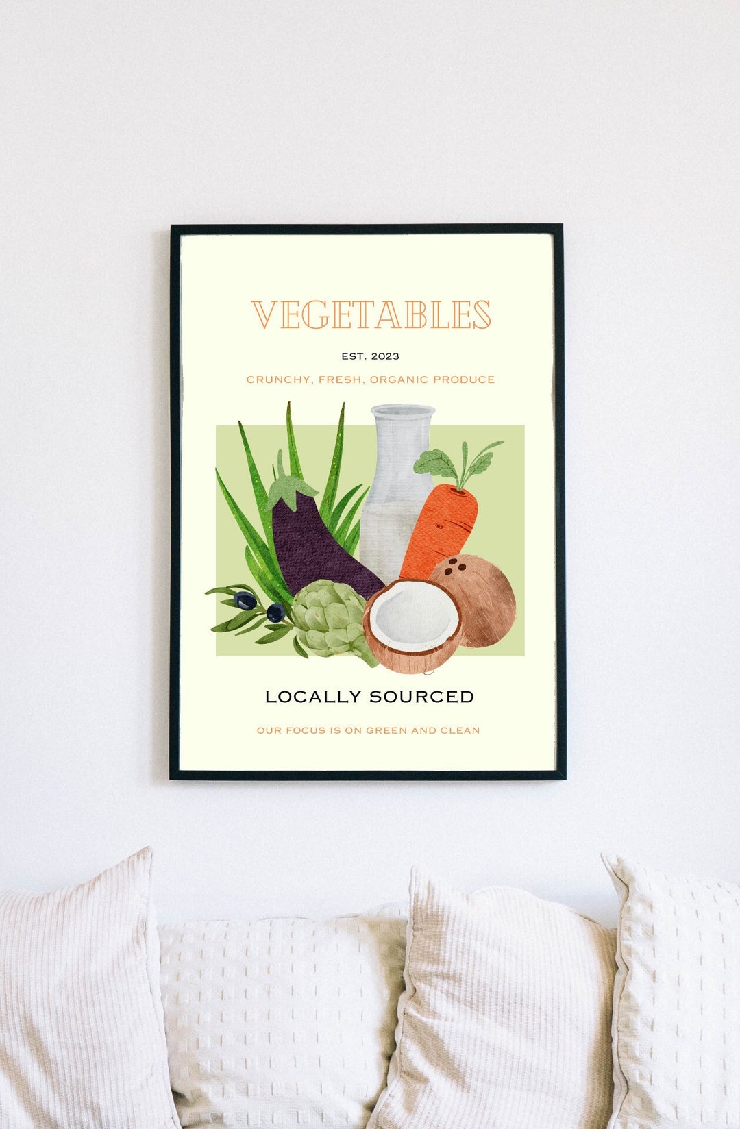 FOOD PRINTABLE POSTER Food Wall Art Kitchen Wall Art Wall - Etsy