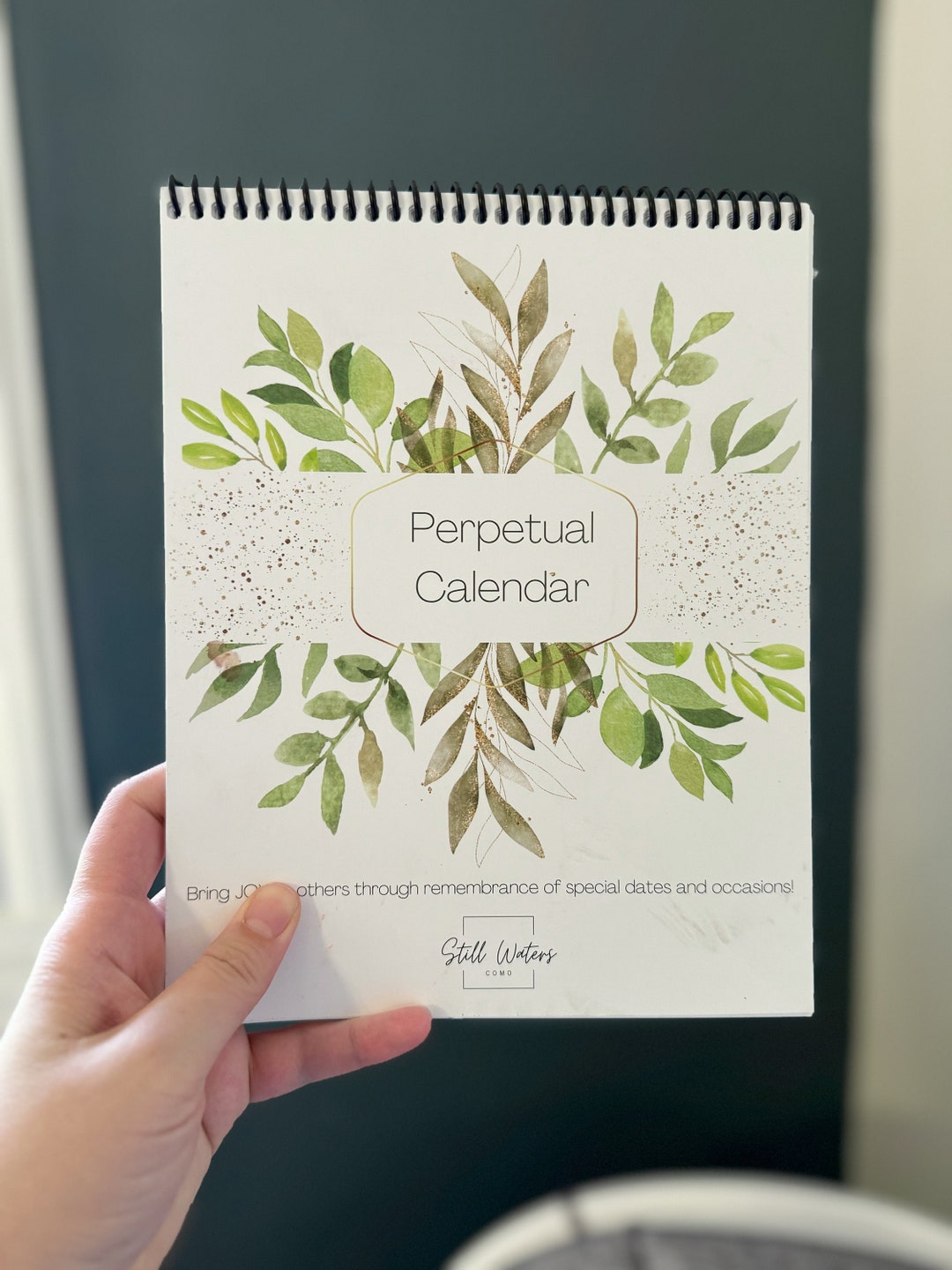 Bound Perpetual Calendar (7.5x9.5), New Year Gift, Christmas Gift, New ...