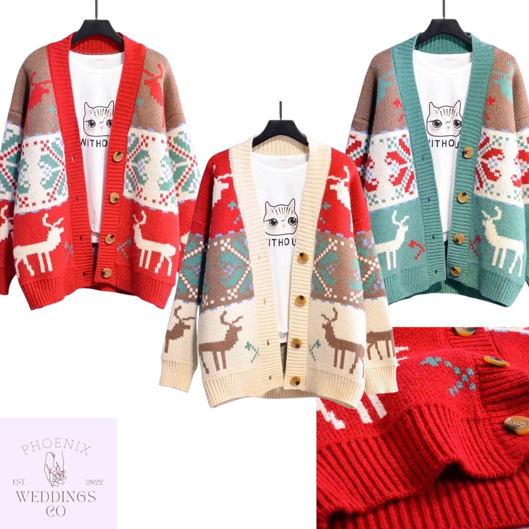 Festive Christmas Cardigan Xmas Cardigan Christmas Jumper - Etsy UK