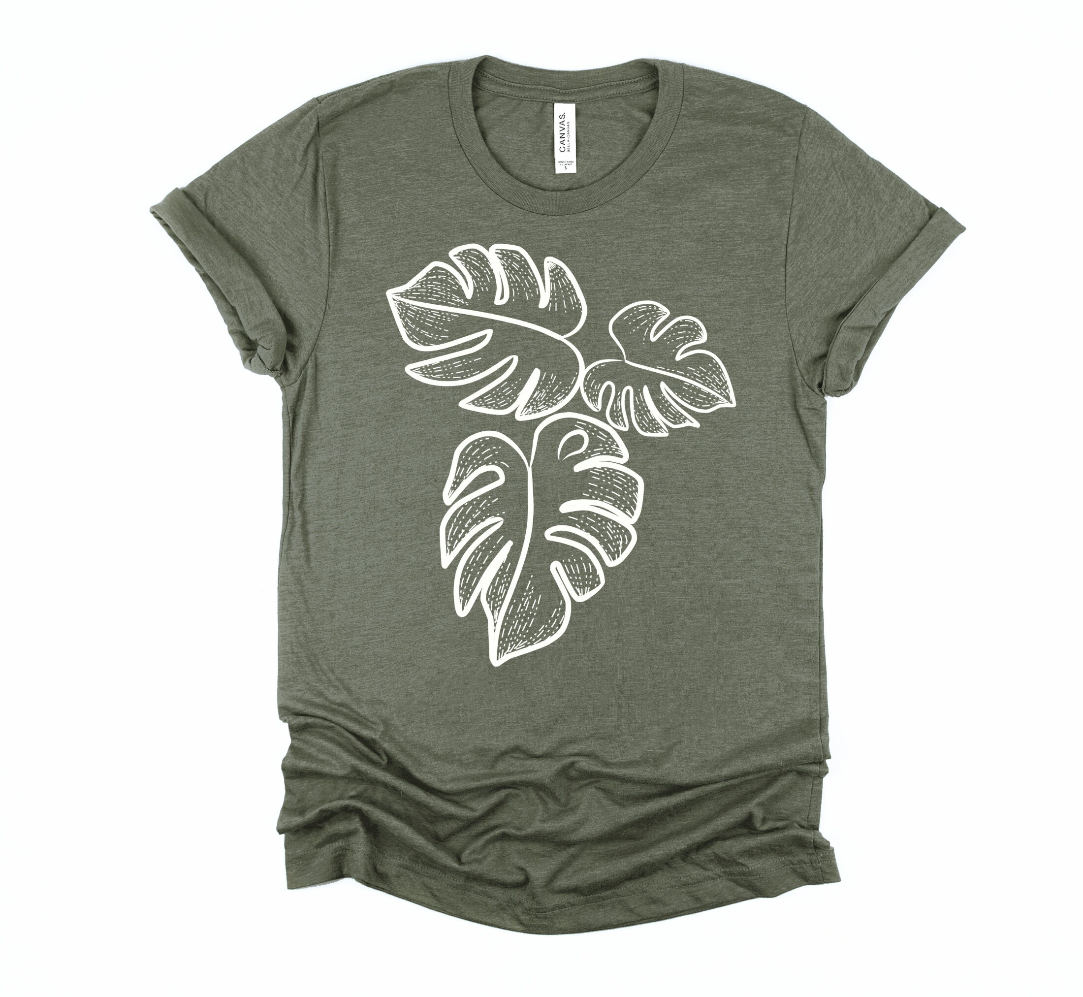 Monstera Leaf Shirt, Plant Lover Gift, Botanical T-shirt, Houseplant ...