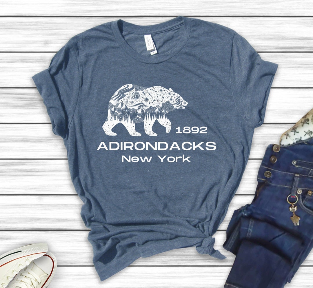 Adirondacks Mountains Shirt, Retro Upstate New York Camping Tee, ADK ...