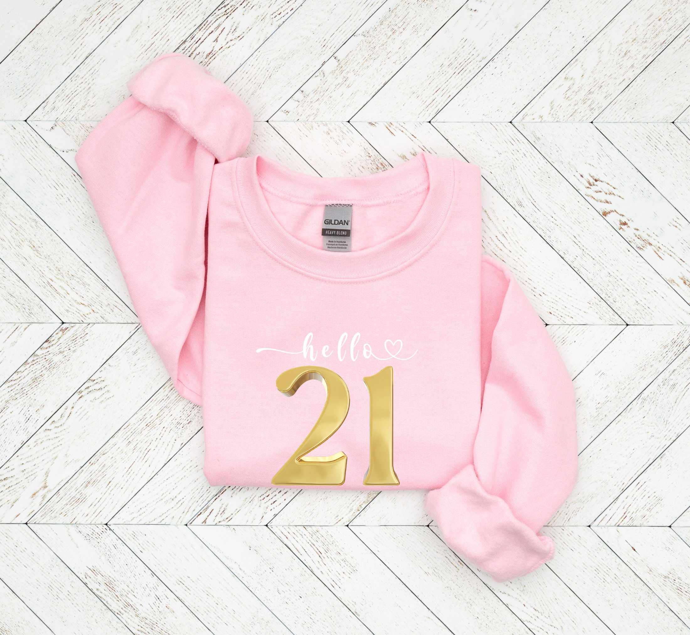 Hola 21 Camisa 21 Cumpleaños Sudadera 21 años Cumpleaños Crewneck ...