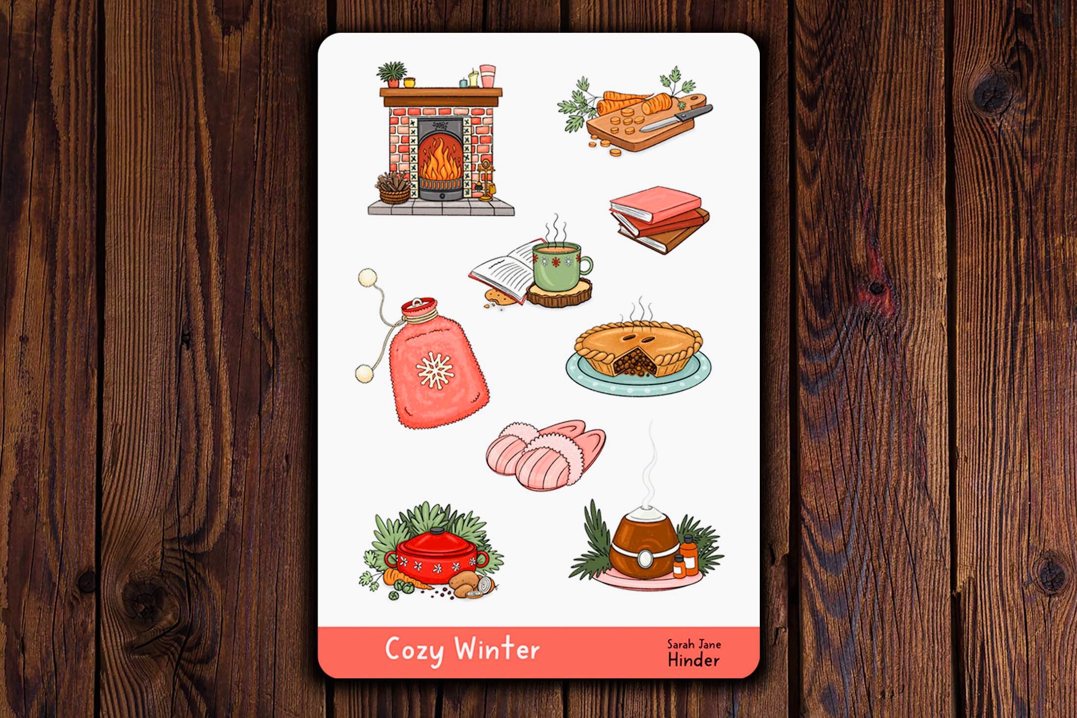 Sticker Sheet Cozy Winter Bullet Journal Stickers, Planner Stickers ...