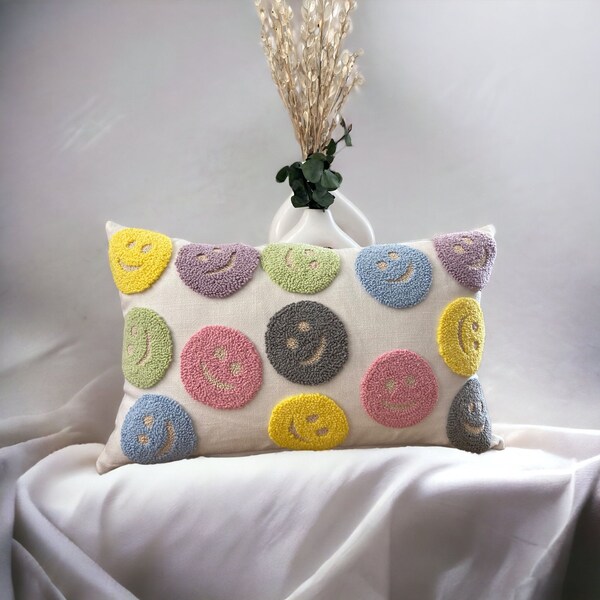 Smiley Face Pillow - Etsy