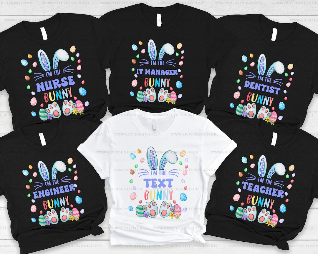 Custom Easter Family Shirts, Easter Bunny Family Matching Shirt ...