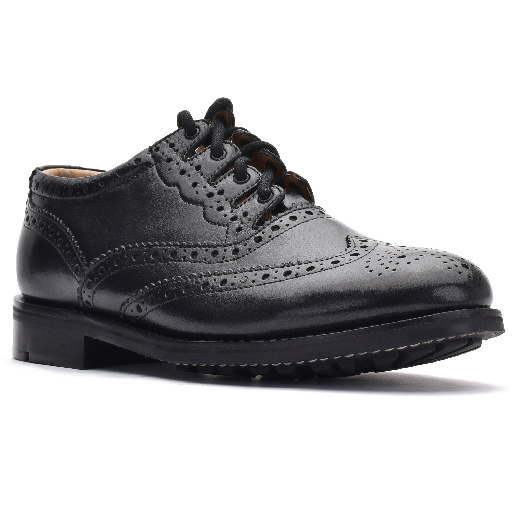 Deluxe Piper Ghillie Brogues | Leather Scottish Dress Shoes for Kilts ...