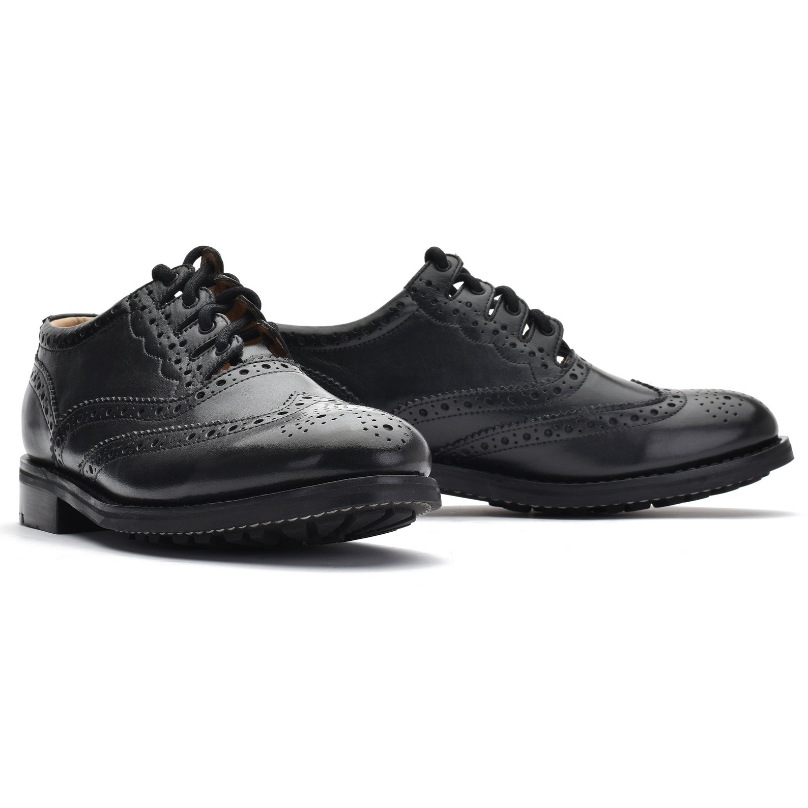 Deluxe Piper Ghillie Brogues | Leather Scottish Dress Shoes for Kilts ...