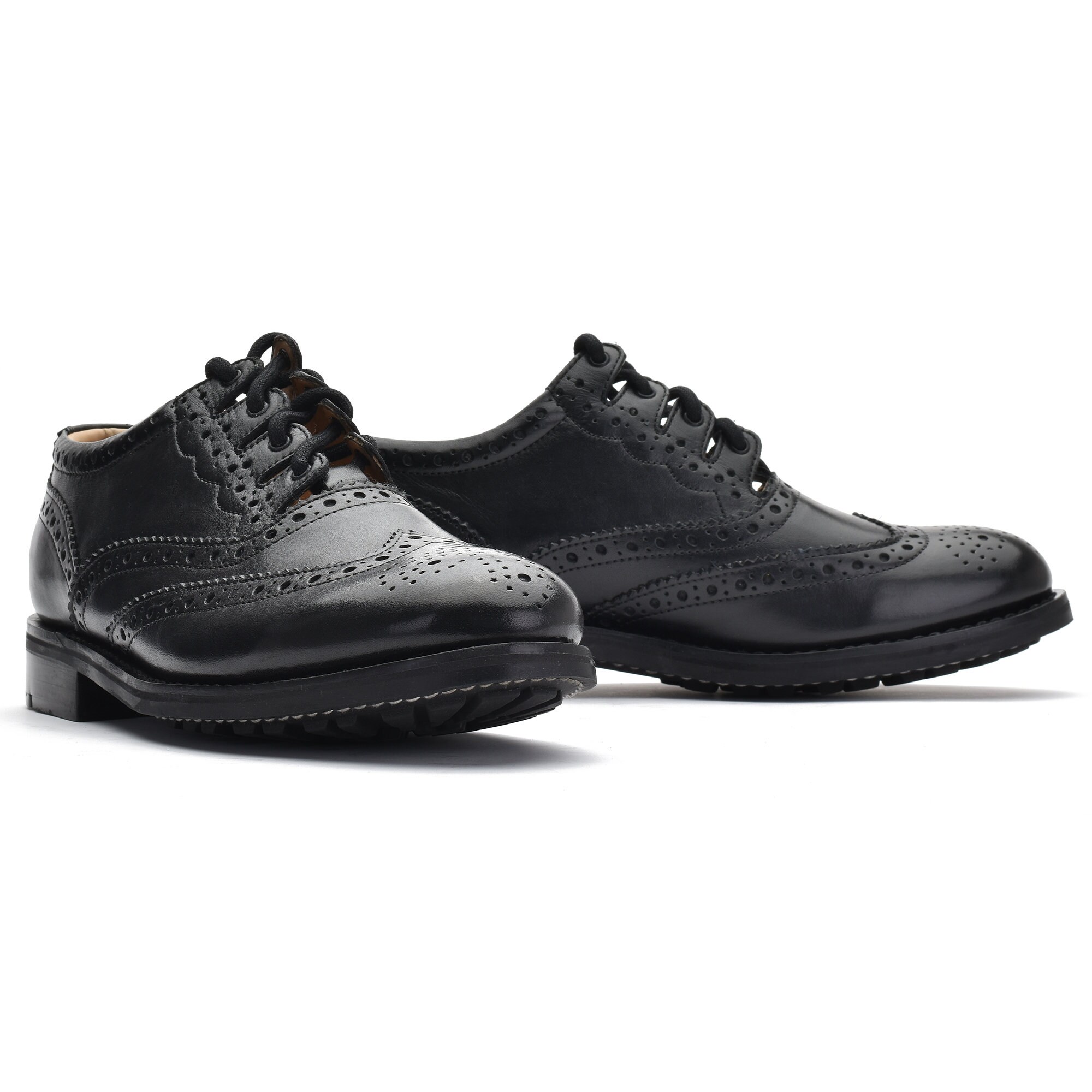 Deluxe Piper Ghillie Brogues | Leather Scottish Dress Shoes for Kilts ...