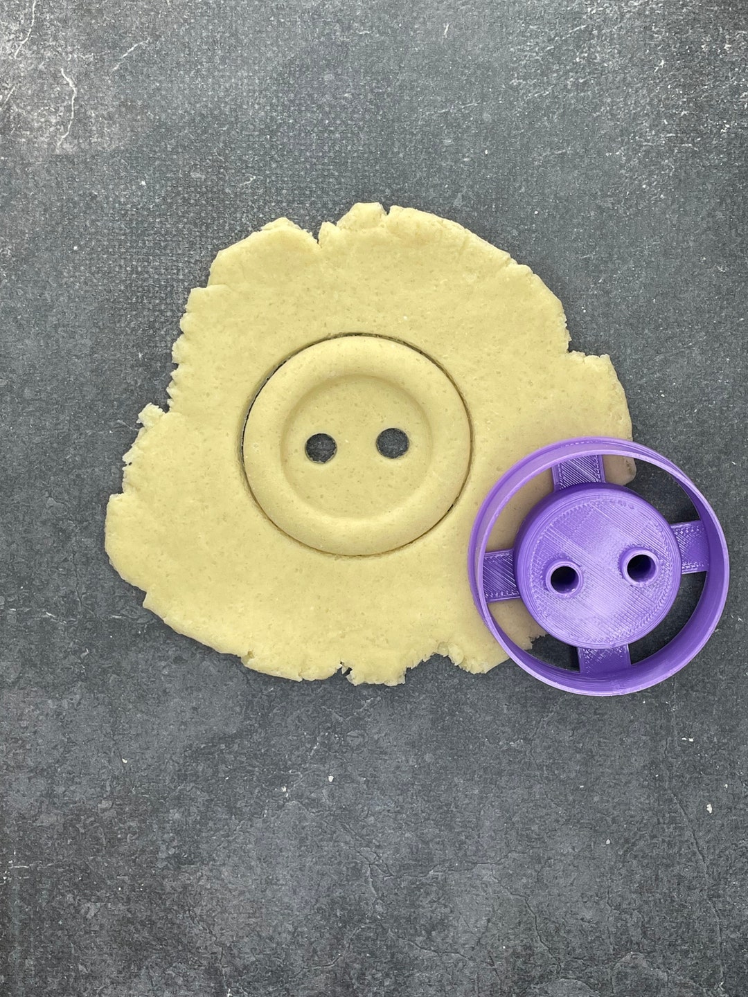 BUTTON 2 HOLES Cookie Cutter for Making Shortbread Biscuits, Pastry ...