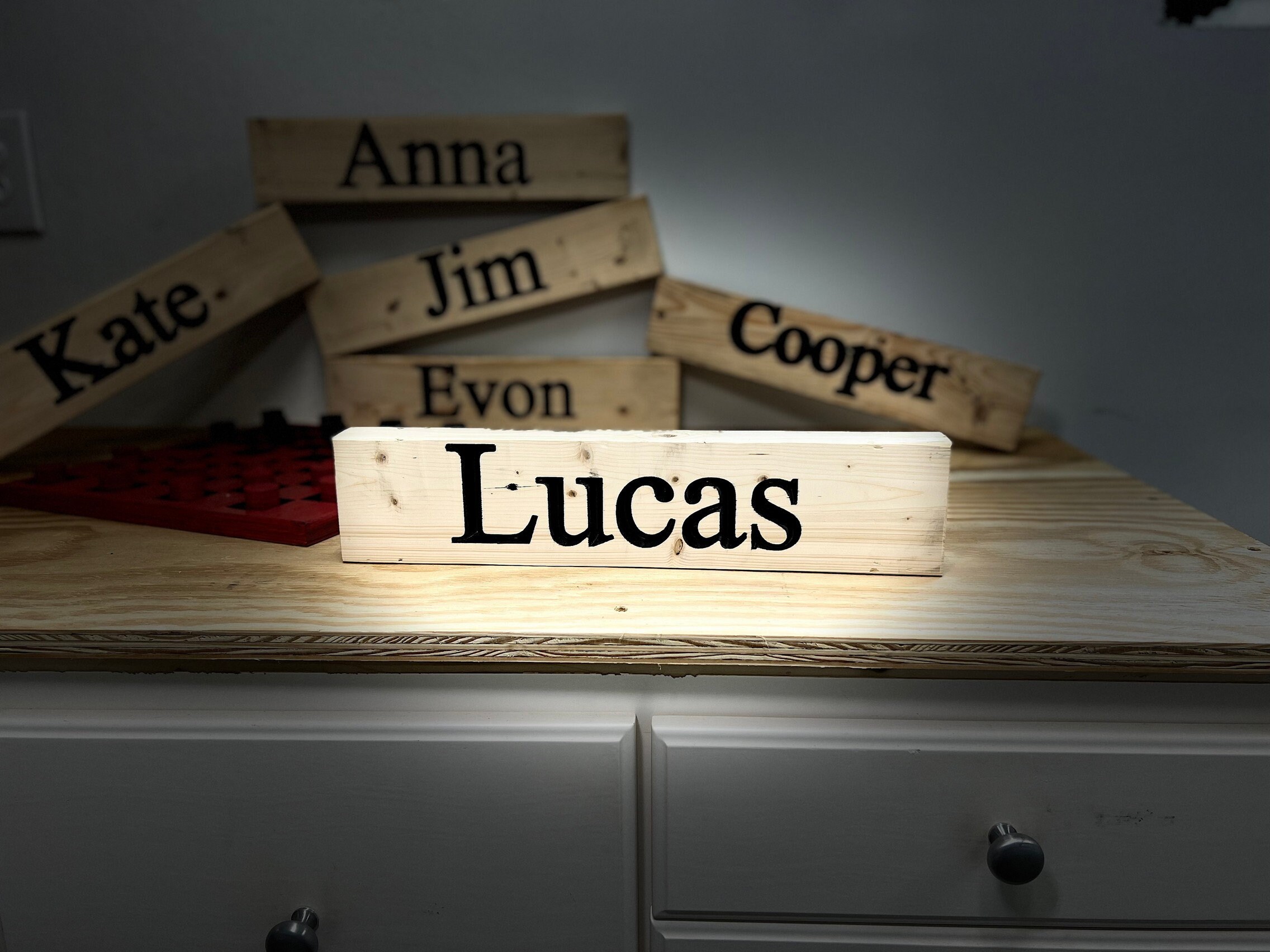 2X4 Name Plate - Etsy