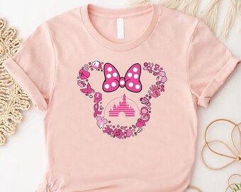 Custom Disney Mickey Minnie Mouse Cancer Awareness Shirt, Pink Ribbon ...