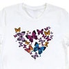 Girl Embroidered Shirt With Pastel Butterflies, Butterfly Birthday ...