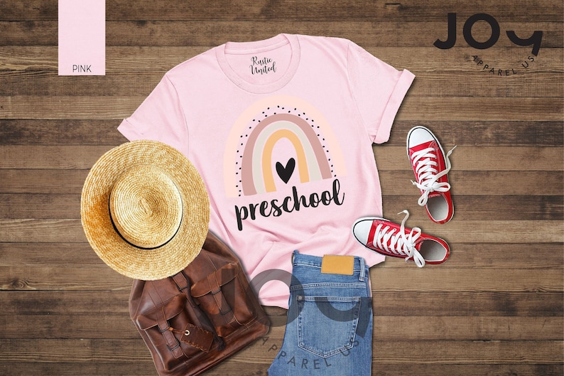 Preschool Rainbow Teacher Shirt, Back to School Tee, Boho Rainbow ...