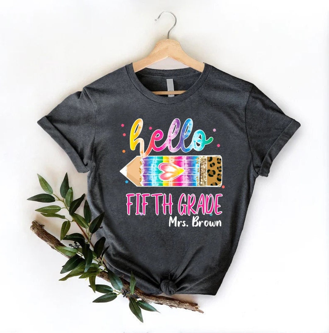 Custom Fifth Grade Teacher Gift, Back to School Shirts, Personalized ...