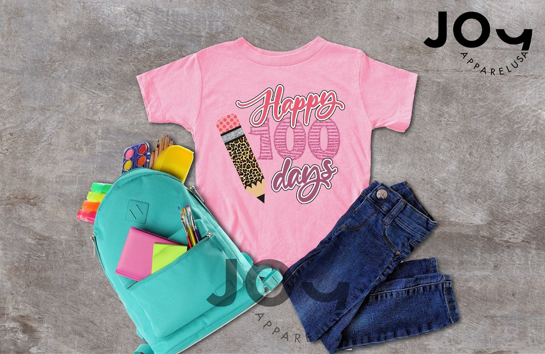 Happy 100th Day Shirt,100 Days of School Shirt, Leopard Print 100 Days ...
