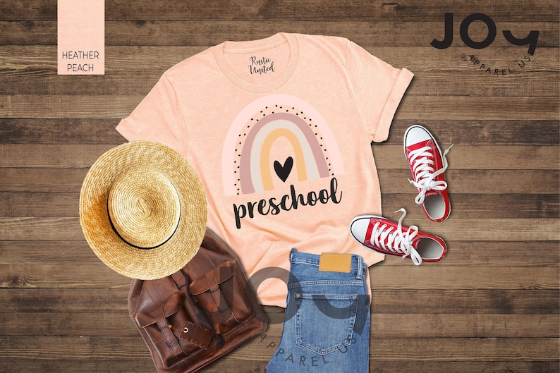 Preschool Rainbow Teacher Shirt, Back to School Tee, Boho Rainbow ...