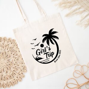 Girls Trip Beach Vibes 2023 Tote Bag, Matching Tote Bags for Bff's ...
