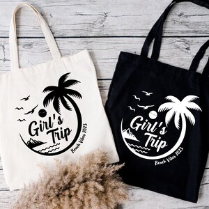 Girls Trip Beach Vibes 2023 Tote Bag, Matching Tote Bags for Bff's ...