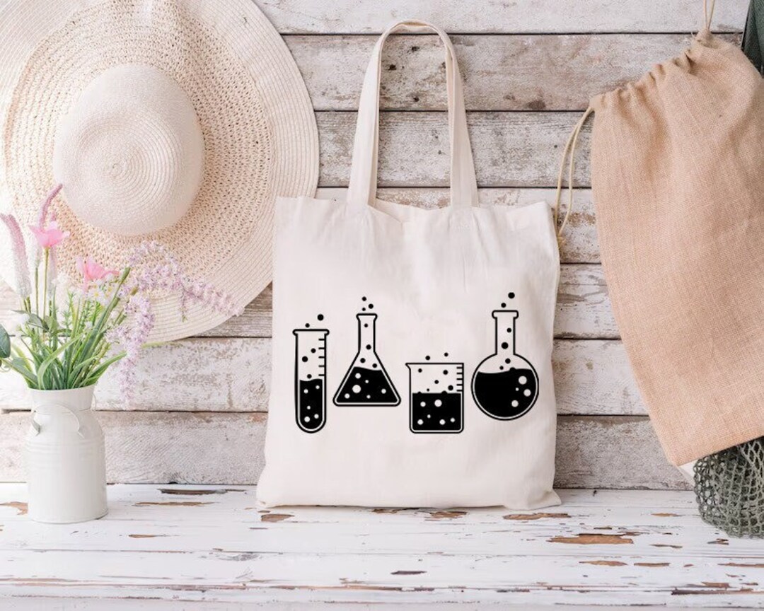 Chemistry Teacher Tote Bag, Chemist Gift, New Teacher Gift, Book Bag ...