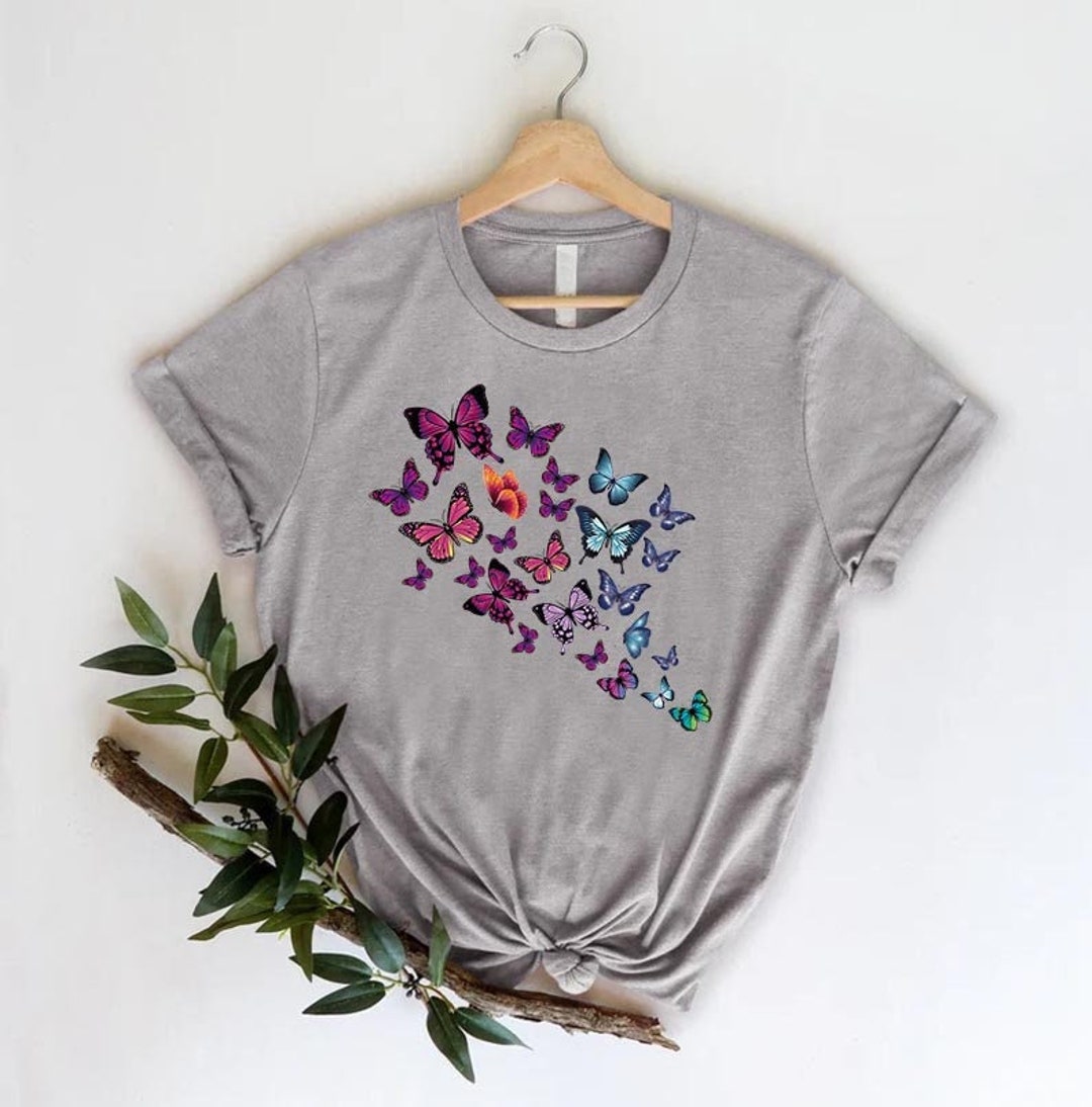 Butterfly T-shirt for Women, Cute Butterfly Gift, Butterflies Shirt for ...