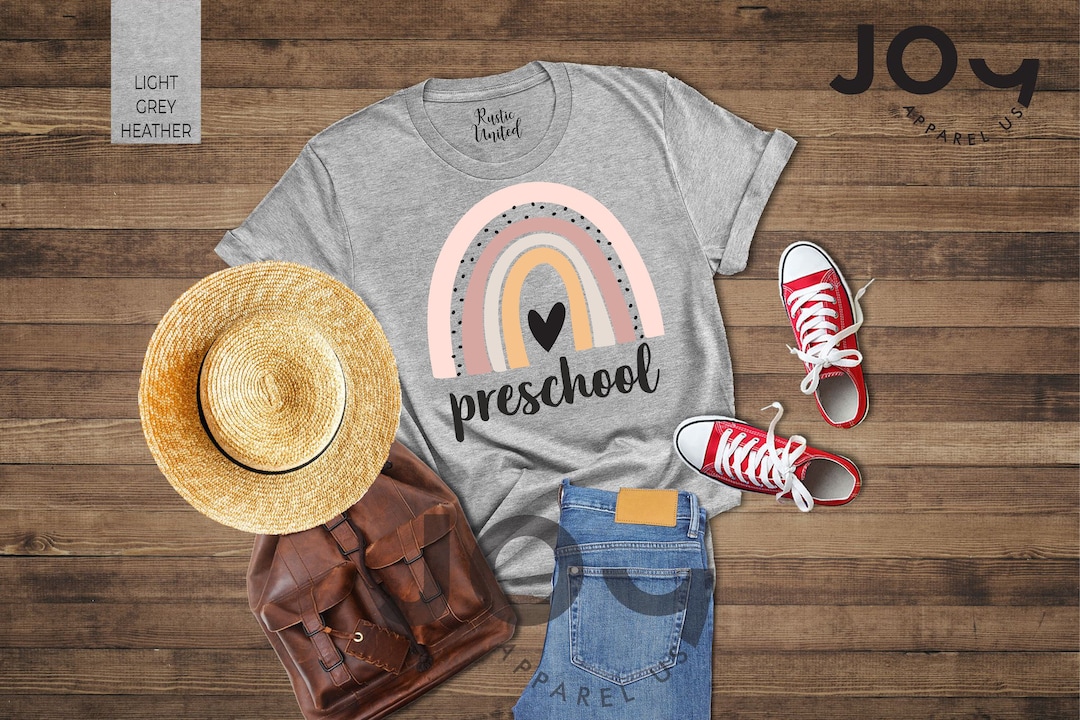 Preschool Rainbow Teacher Shirt, Back to School Tee, Boho Rainbow ...