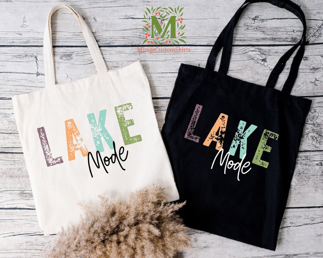Lake Mode Tote Bag, Lake Life Tote Bag,summer Vacation Totes, Lake Trip ...