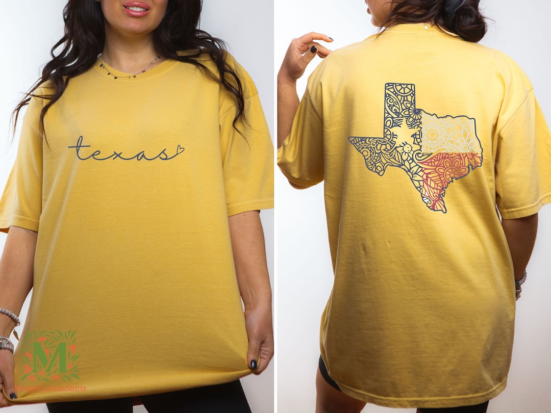 Texas Comfort Colors® Tshirt, Texas Flag Shirt, Texas Gift Women, Texas ...
