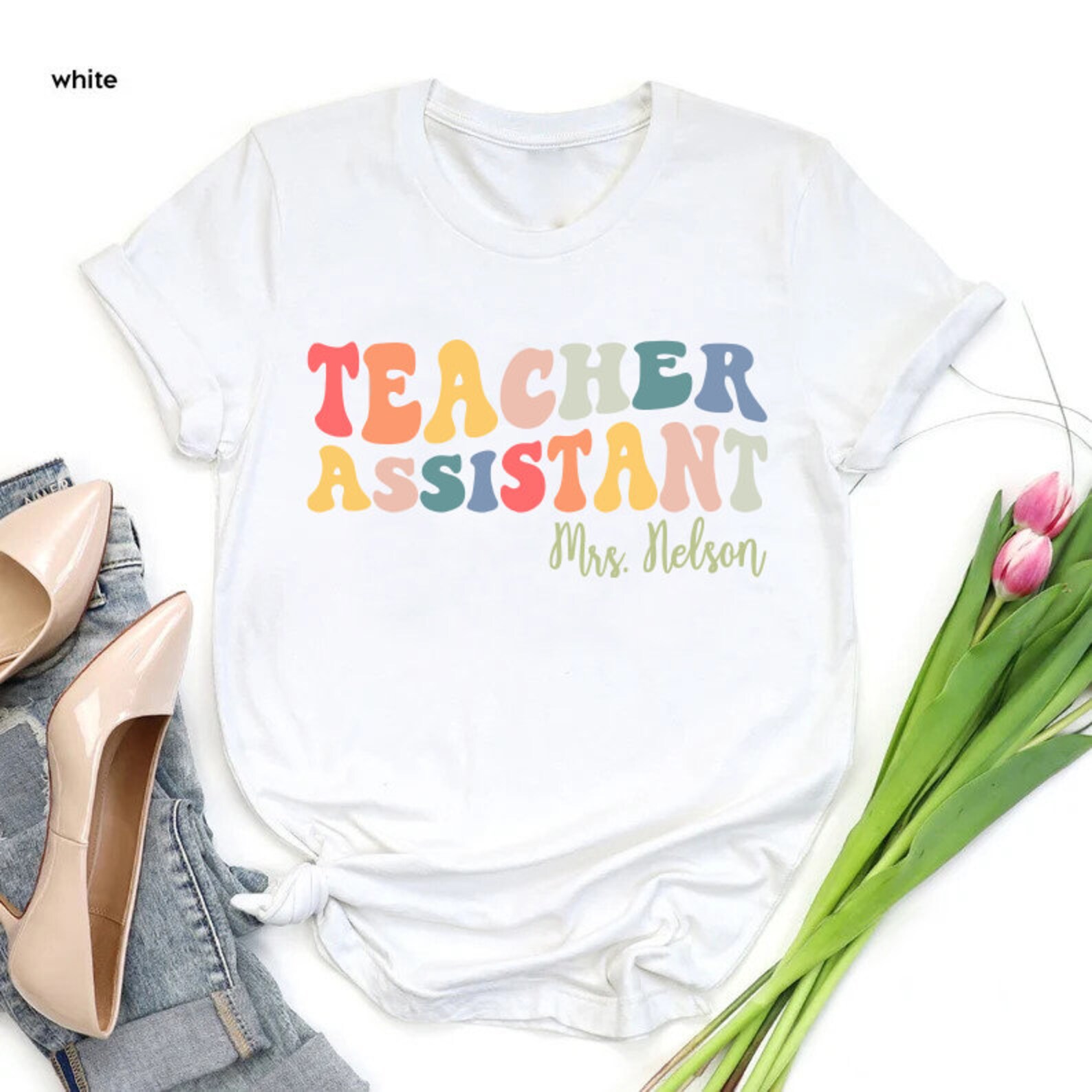 Custom Teacher Assistant Tee,substitute Teacher Shirt,personalized ...