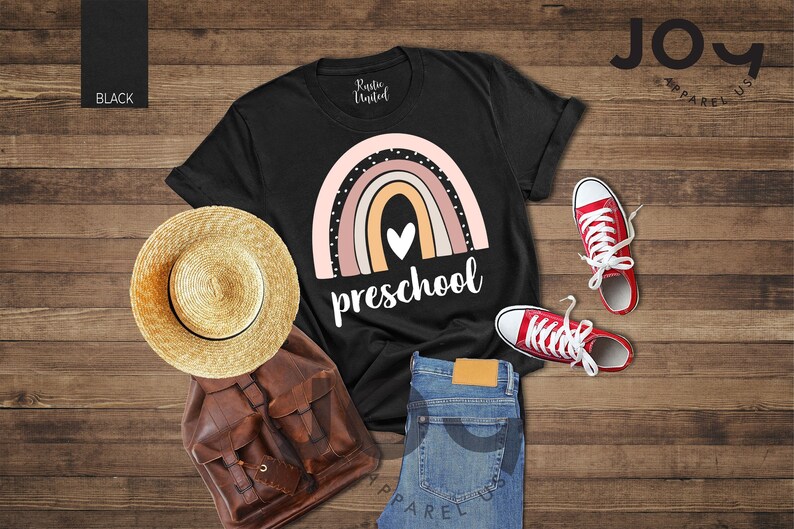 Preschool Rainbow Teacher Shirt, Back to School Tee, Boho Rainbow ...