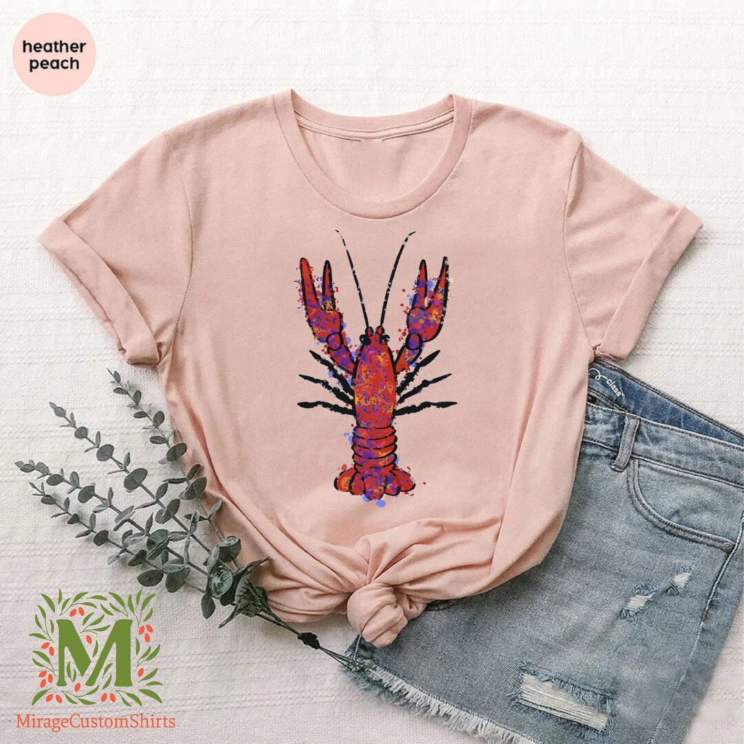 Watercolor Crawfish Shirt,crawfish T-shirt, Crawfish Season Outfit ...