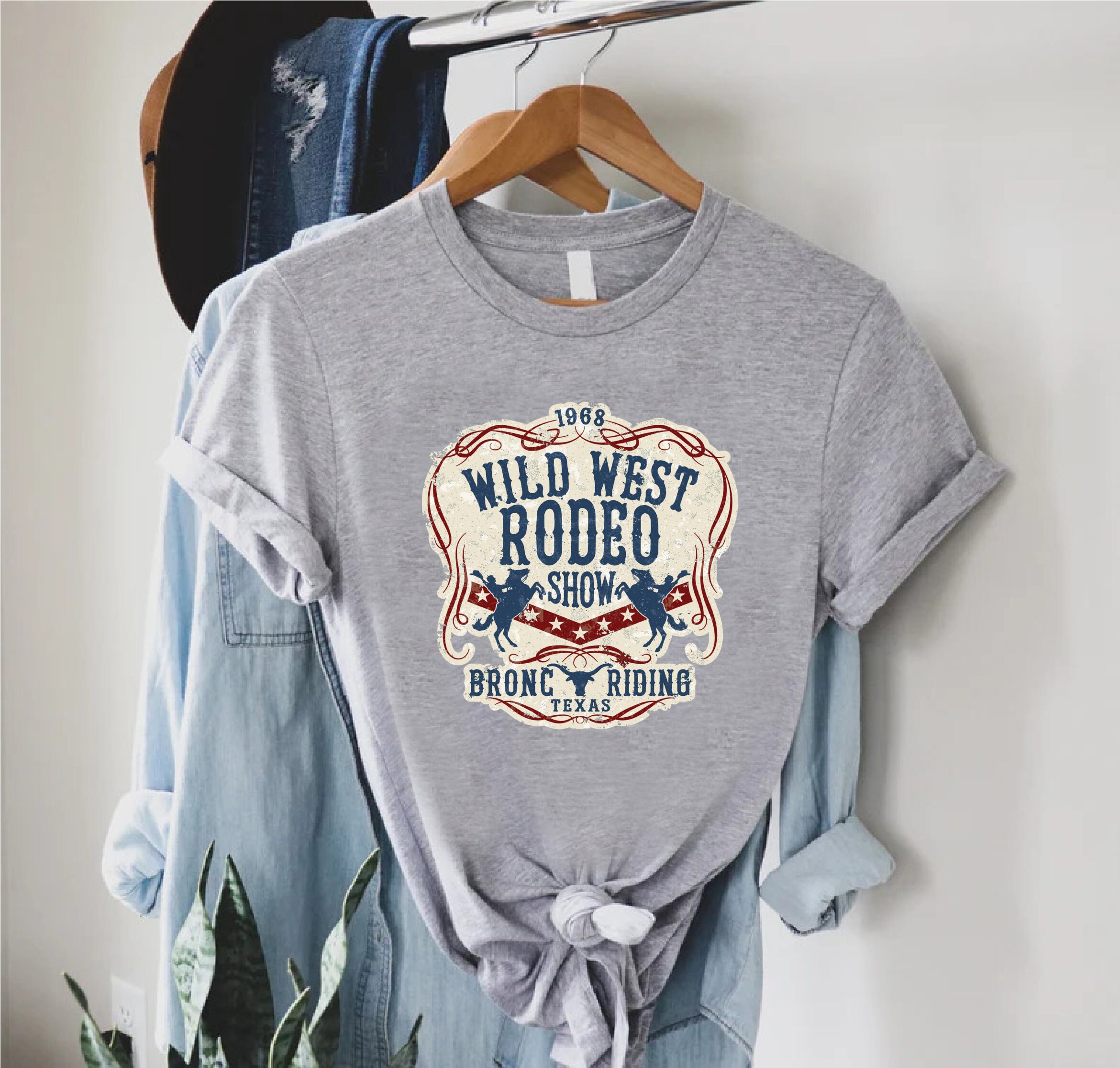 Wild West Rodeo Show Shirt, Western Cowgirl T-shirt, Retro Rodeo Shirt ...