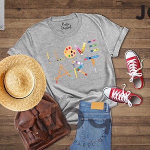 I Love Art Shirt, Painting Artist T-shirt, Art Teacher Shirt, Paint ...
