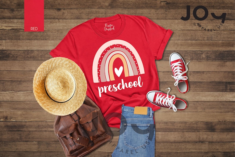 Preschool Rainbow Teacher Shirt, Back to School Tee, Boho Rainbow ...