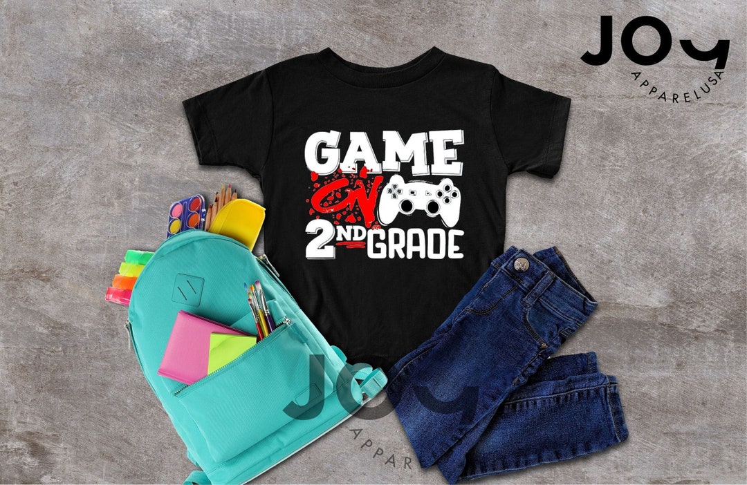 Game on 2nd Grade Shirt, Back to School Gift for Second Grade Student ...