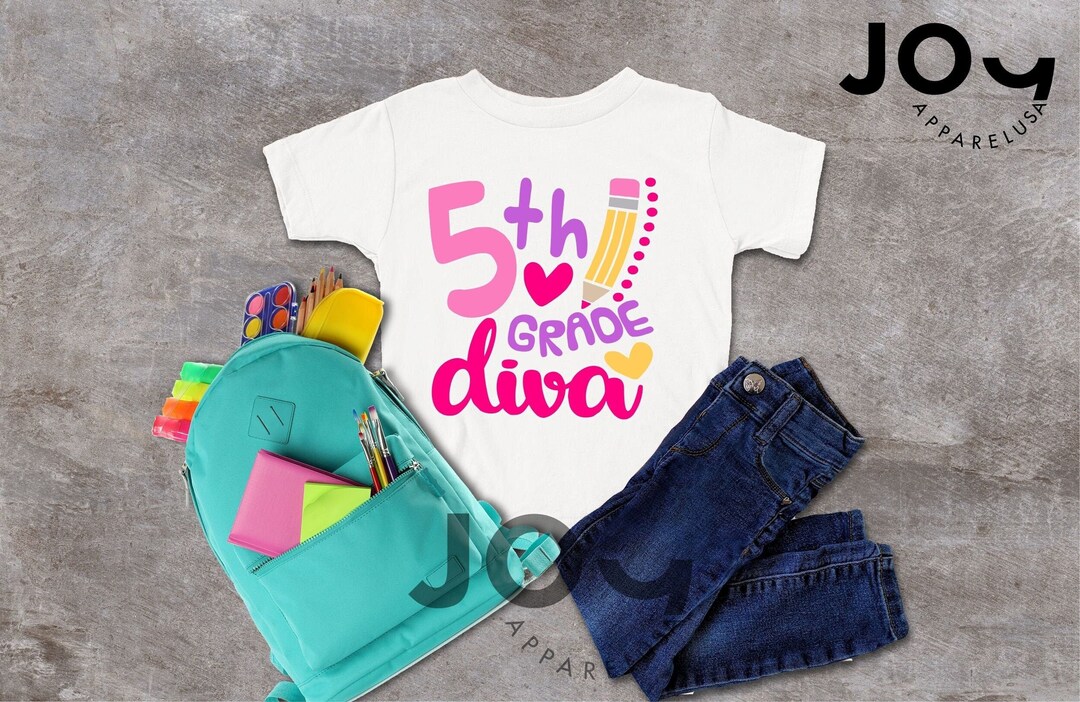 5th Grade Diva Shirt, Back to School Shirt for Girls, Student Gift ...