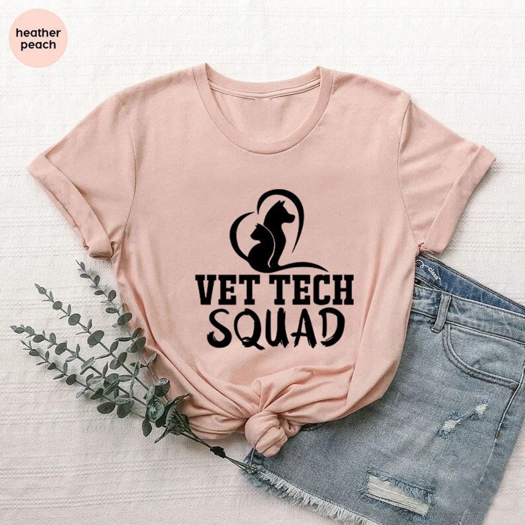 Veterinary Shirt, Vet Tech Squad, Matching Veterinary Work Tee, Pet ...