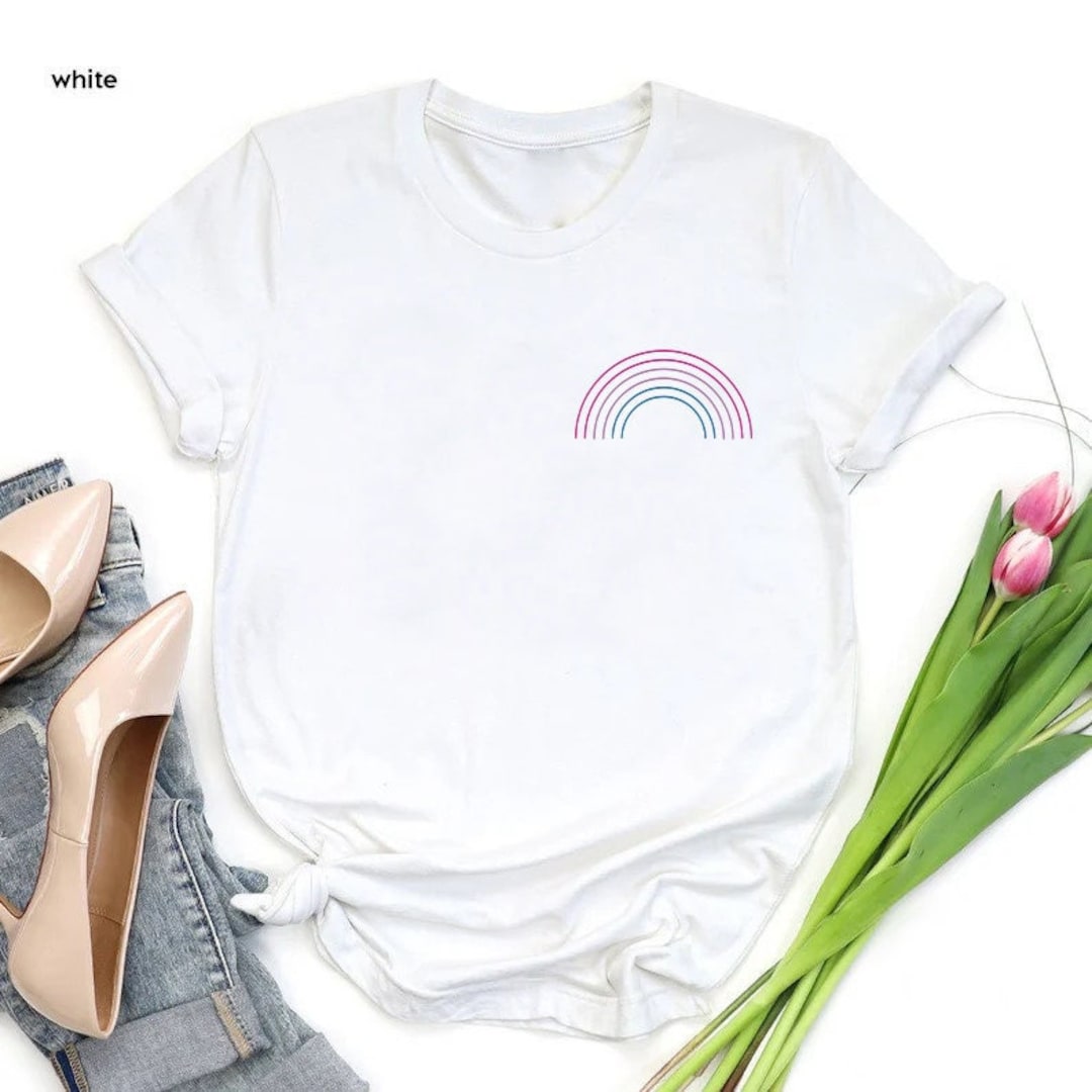 Bi Rainbow Pride T-shirt, Bisexual Flag, Bi Colors Design, LGBT Rainbow ...
