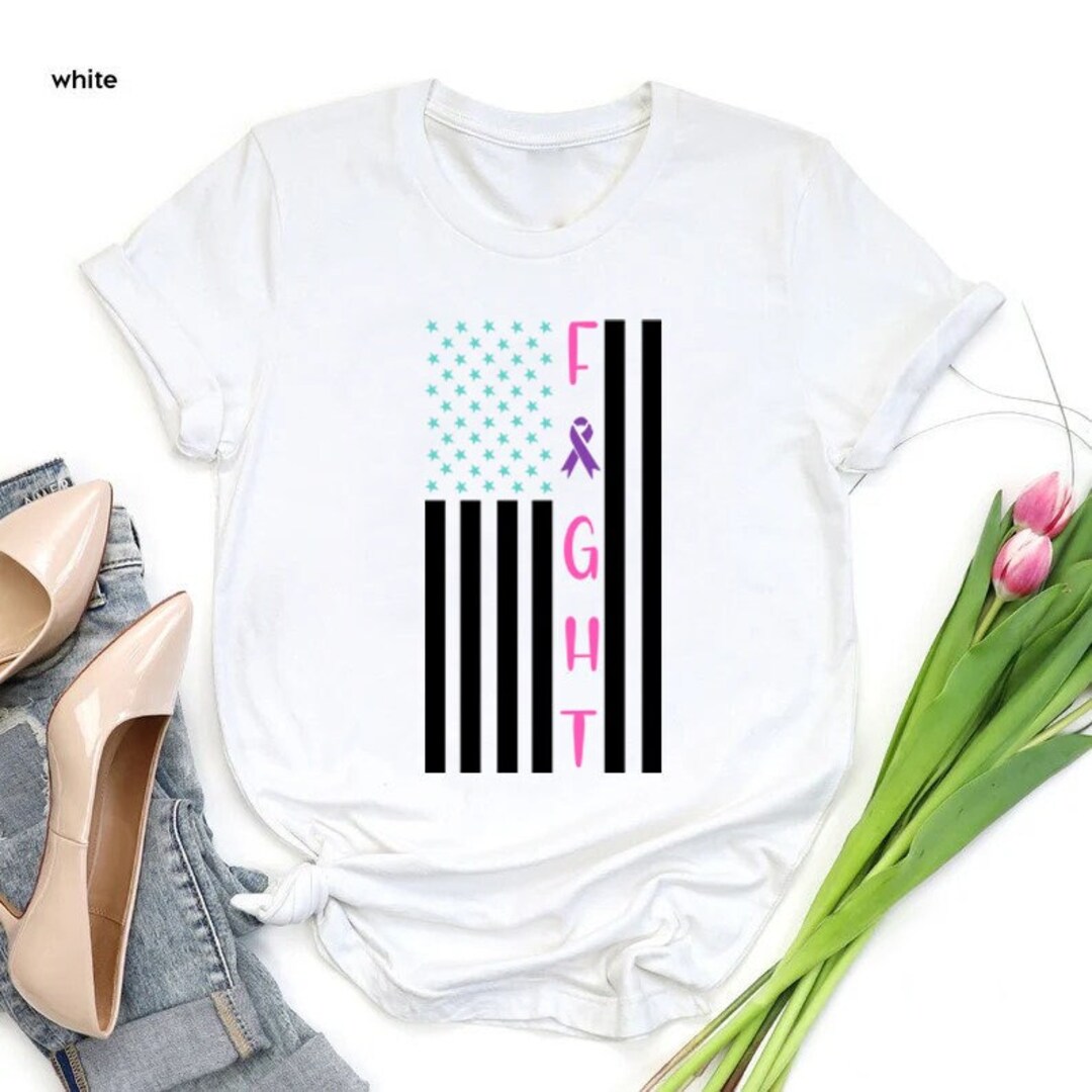 Fight Cancer Shirt, Thyroid Cancer Awareness Shirt, Warrior T-shirt ...