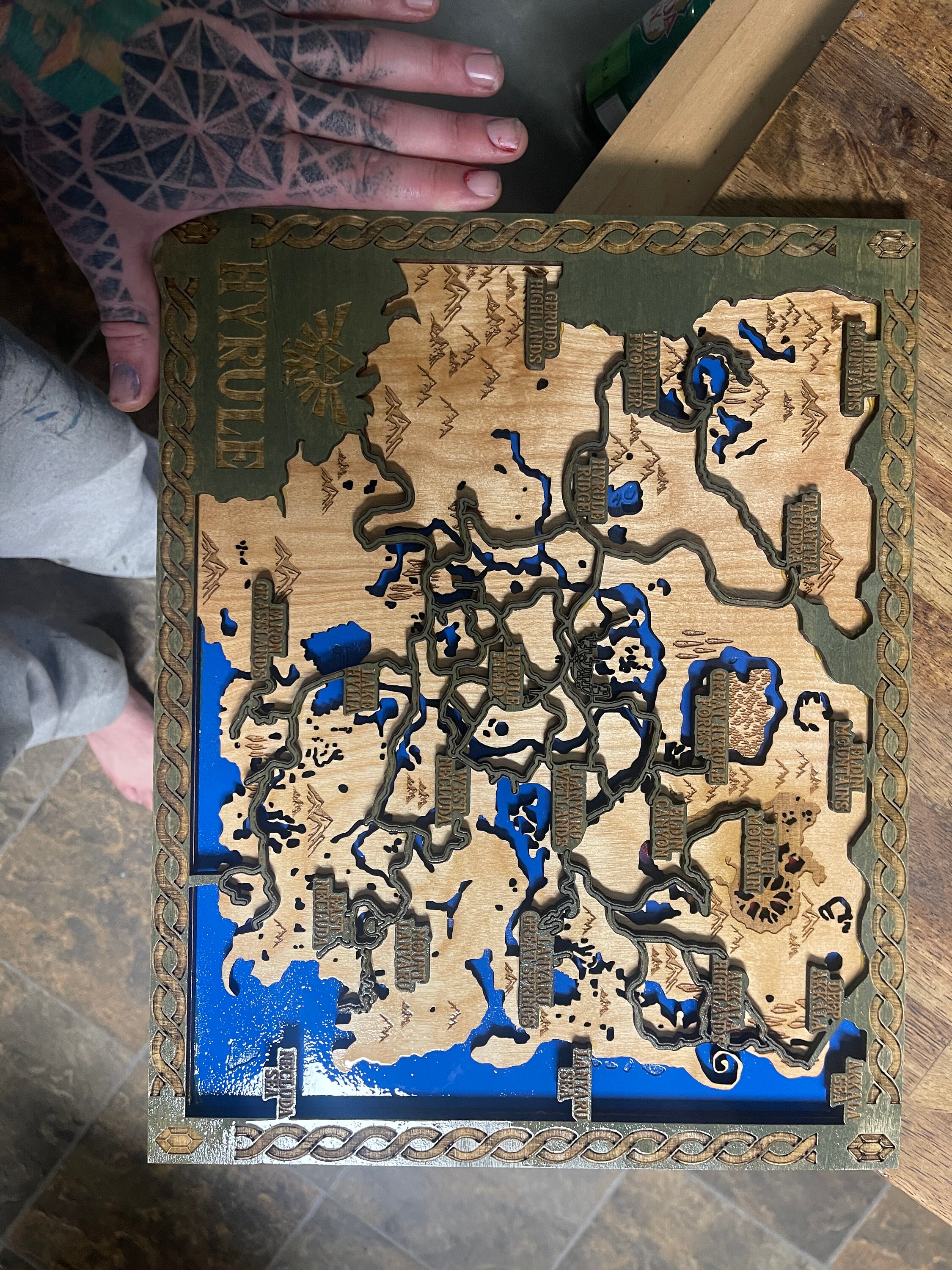 Zelda Hyrule Map breath of the Wild - Etsy