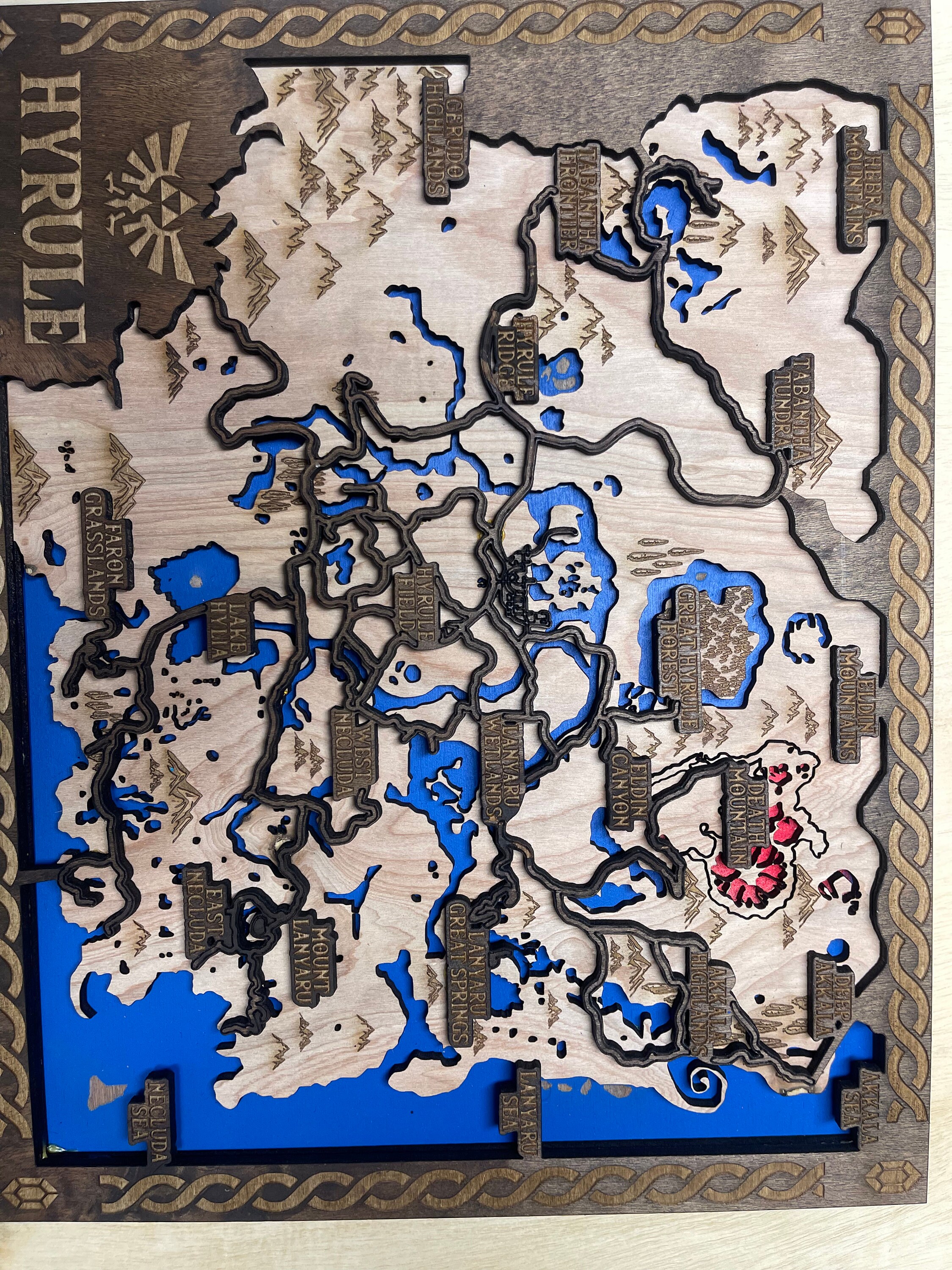 Zelda Hyrule Map breath of the Wild - Etsy