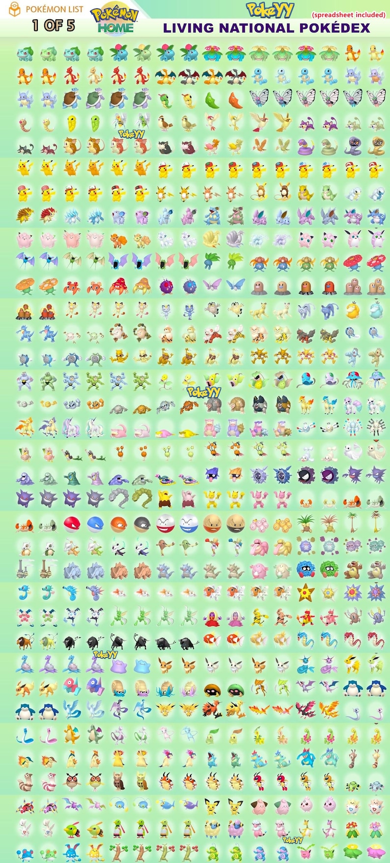 Pokeyy's LIVING National Pokedex Collection | Pokemon HOME | Shiny ...